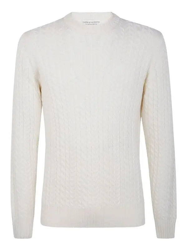 FILIPPO DE LAURENTIIS Crew Neck Sweater - White
