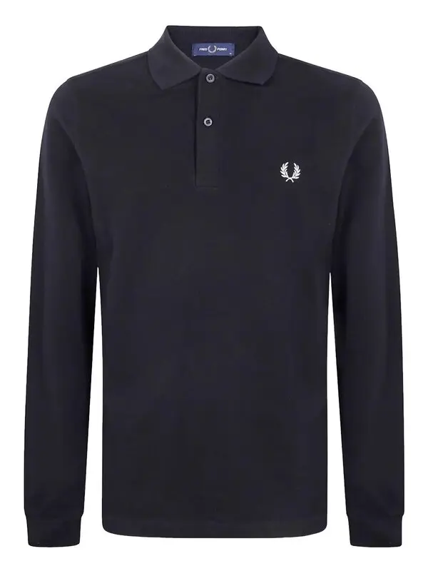Fred Perry Long Sleeve Shirt - Black