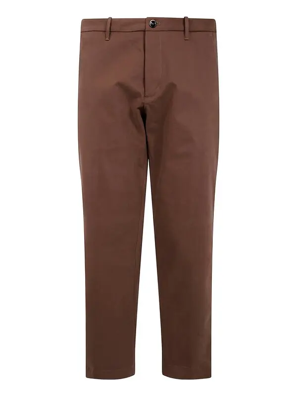 NINE:INTHE:MORNING Giove Piatto' Slim Trouser - Brown