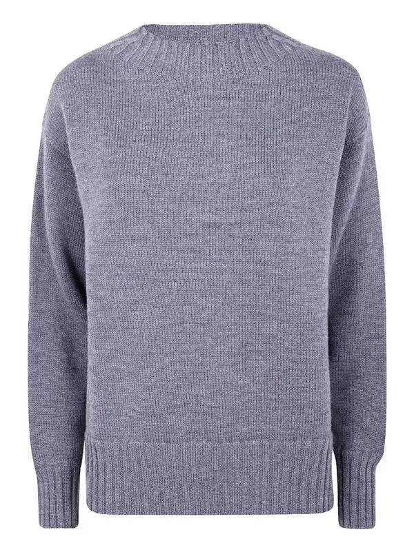 DRUMOHR Long Sleeve Crew Neck Sweater - Gray
