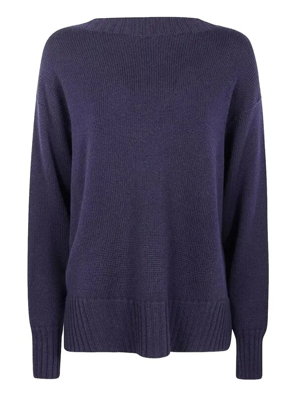 DRUMOHR Long Sleeve Crew Neck Sweater - Blue