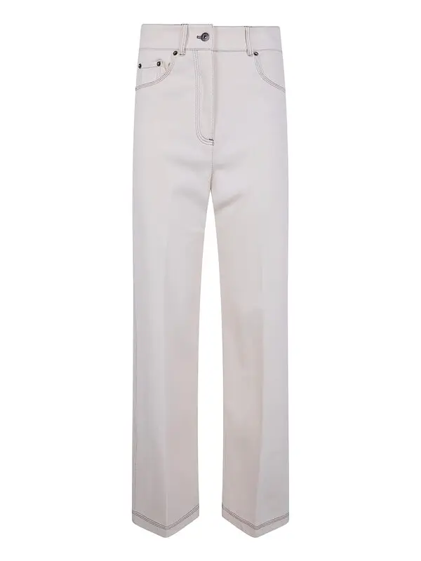 Max Mara Mxpribes Denim Jersey Trousers - White