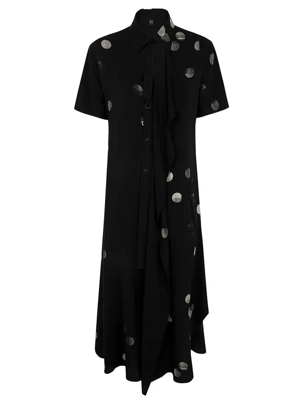 Y`S U-left Cloth D Dress - Black