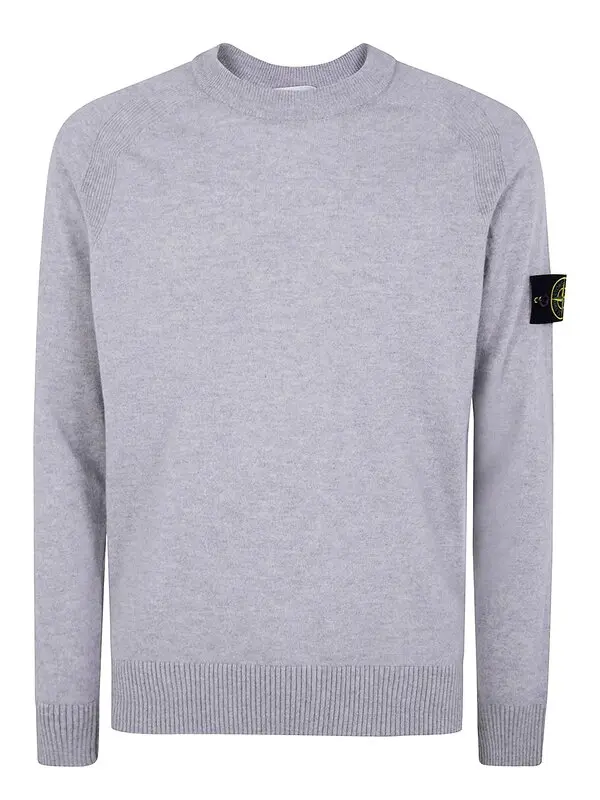 Stone Island Light Rws Geelong Wool Crew Neck - Gray