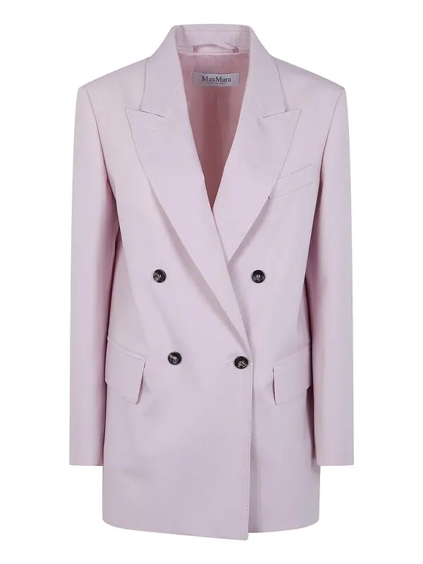 Max Mara Mxmobrosa Double-breasted Wool Jacket - Pink