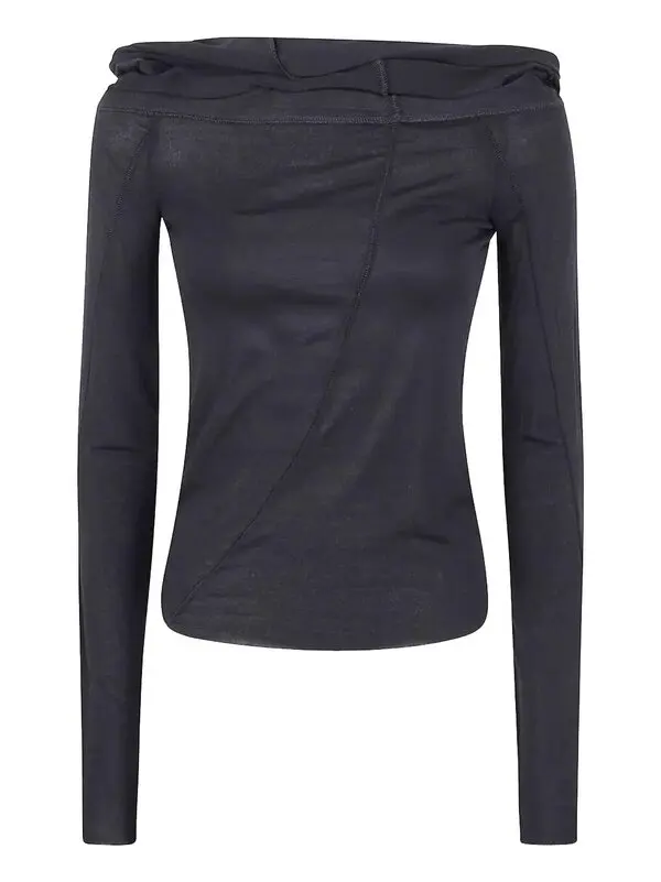 THOM KROM Long Sleeve Blouse - Black