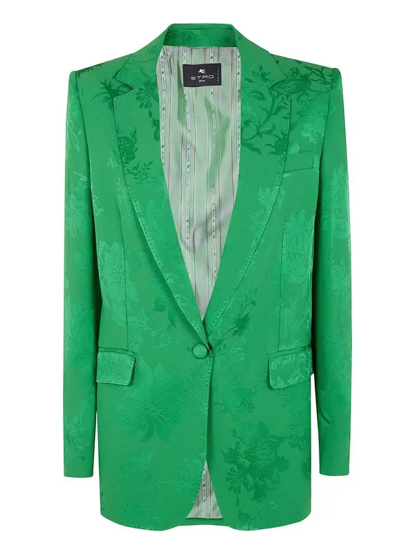 Etro Double-breasted Tailored Jacket - Green