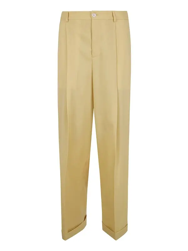 Marni Tailored Virgin Wool Trousers - Yellow
