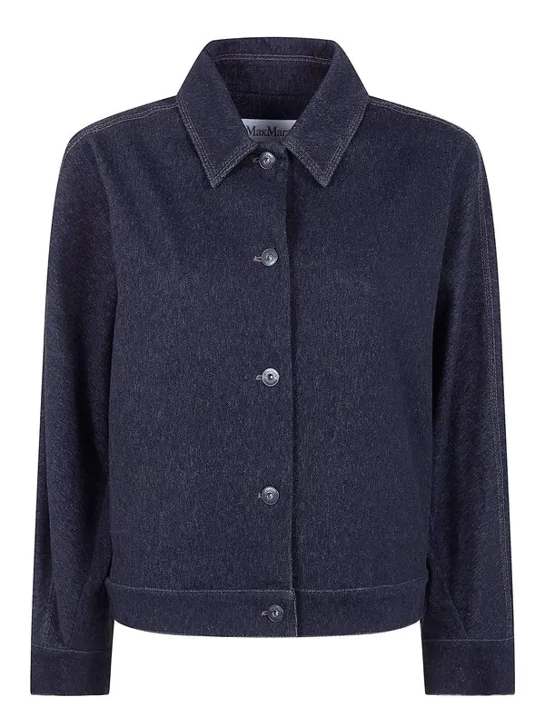 Max Mara Mxpnettare Denim Jersey Jacket - Blue