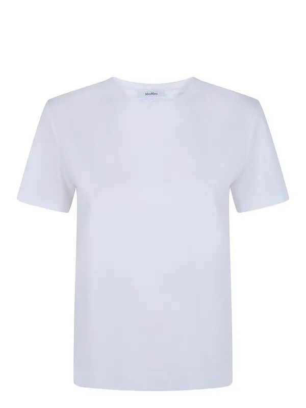 Max Mara Mxpdonata Small Logo Cotton T-shirt - White