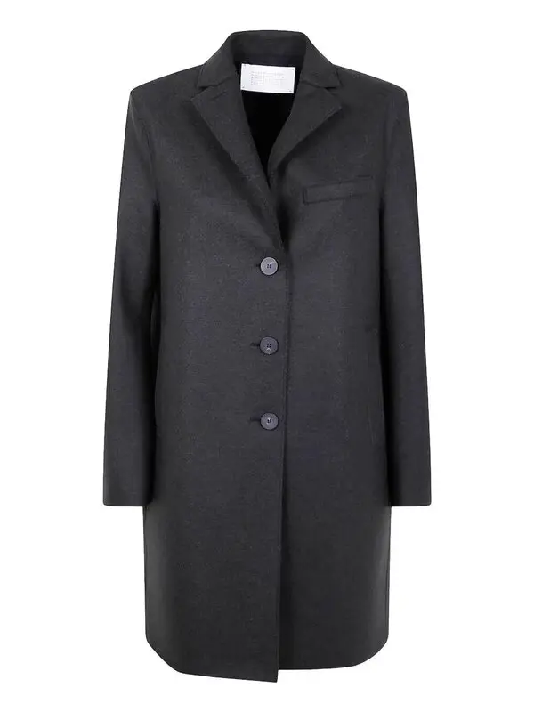 Harris Wharf London Topcoat Pressed Wool - Green