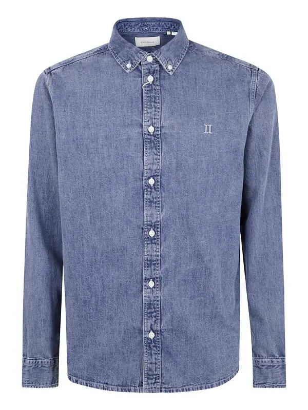 LES DEUX Konrad Denim Shirt - Blue