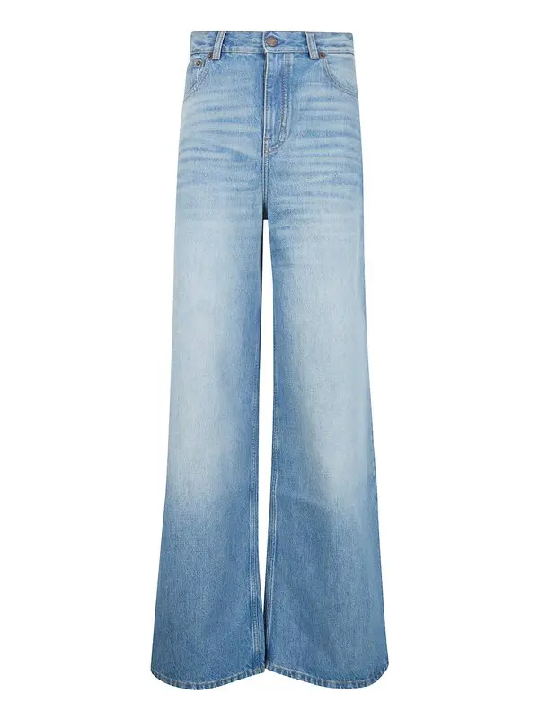 Chloé High-waisted Wide-leg Denim - Blue