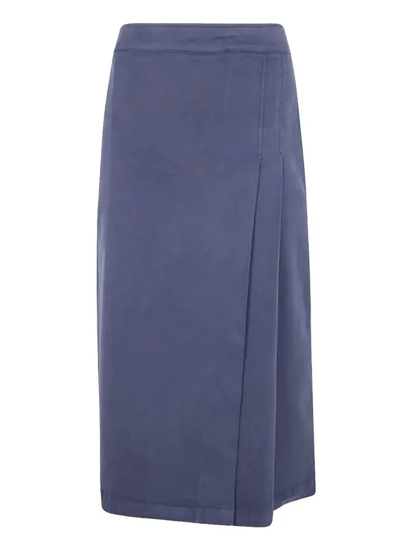 Aspesi Mod.2272 Pleated Long Skirt - Blue