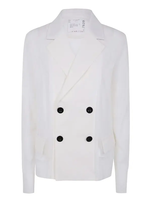 Sacai Suiting X Knit Jacket - White