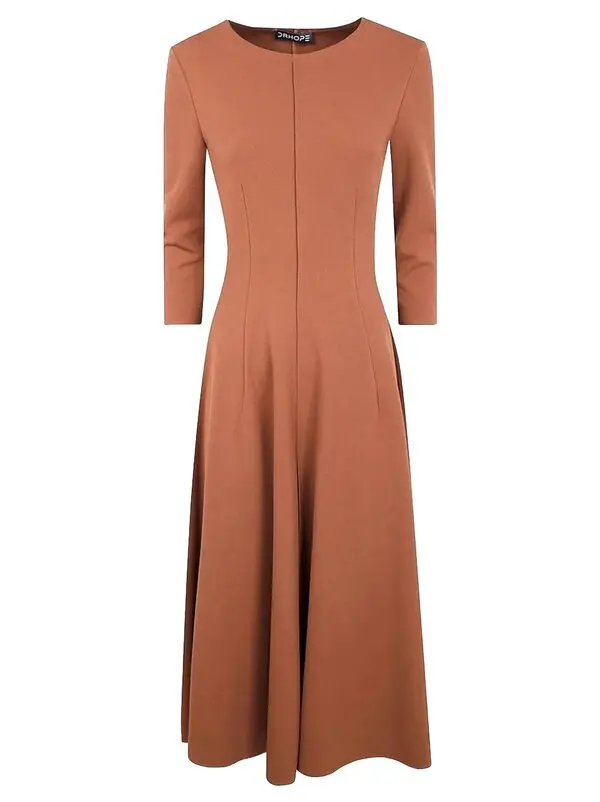 DRHOPE Long Dress - Brown