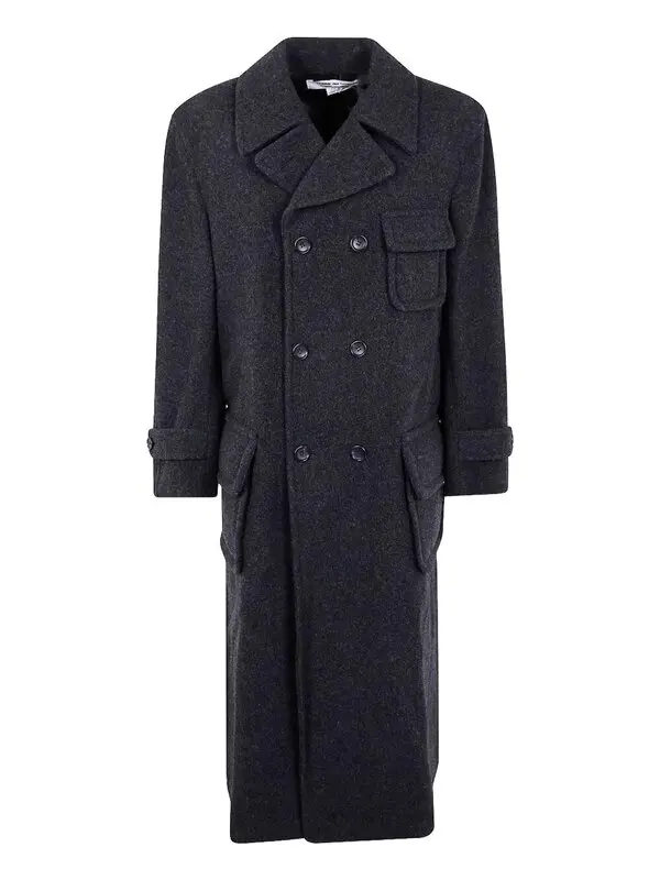 Comme Des Garçons Long Double Breasted Coat - Gray