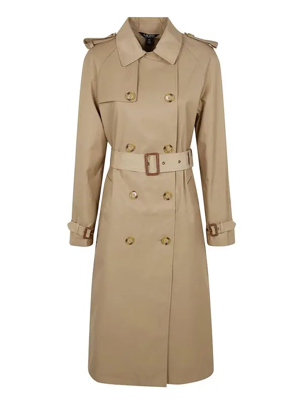Ralph Lauren Belted Double-breasted Trench Coat - Beige
