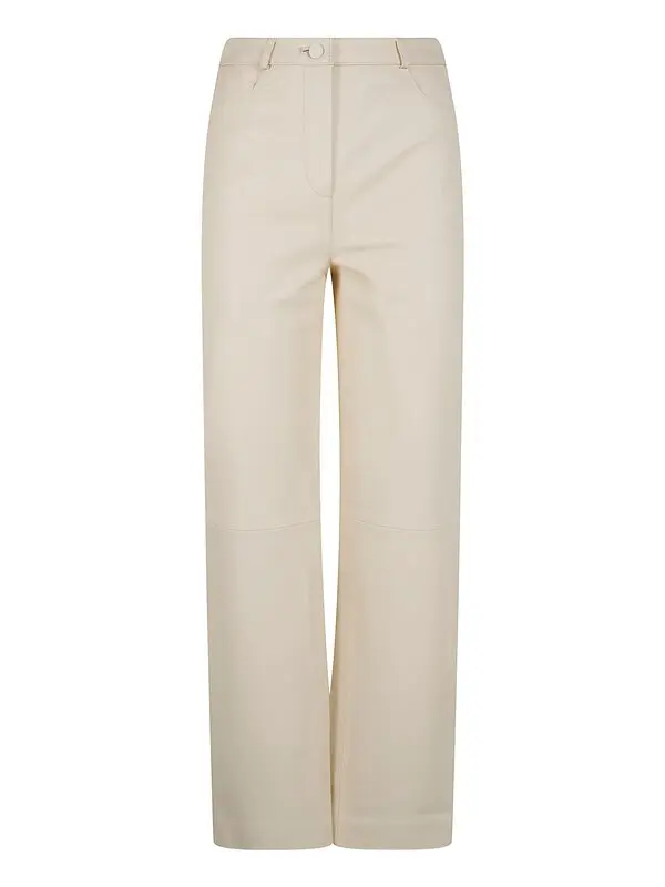 Loulou De Saison Cobe Straight Leg Pants - White