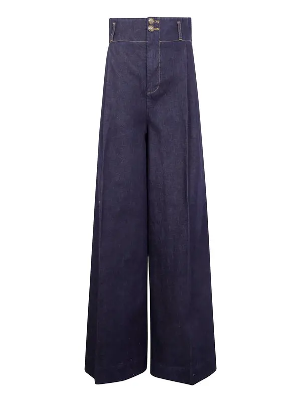Zimmermann Hypnotic Denim Tailored Pant - Blue