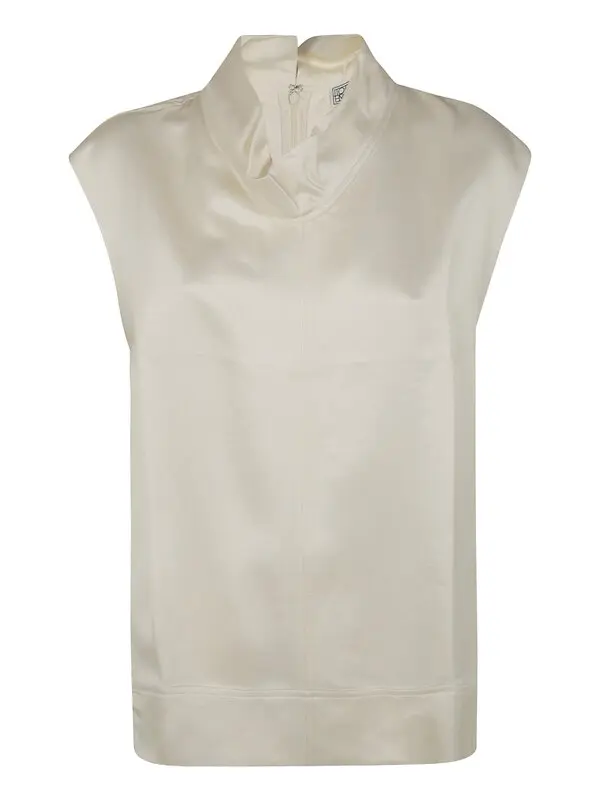 TOTEME High Neck Top - Beige