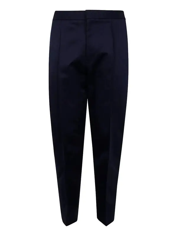 Zegna Cotton, Linen, And Silk Trousers - Blue