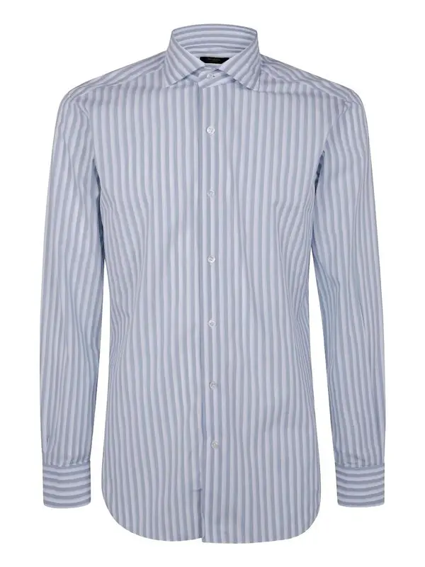 BARBA NAPOLI Classic Double Stripes Shirt - Blue