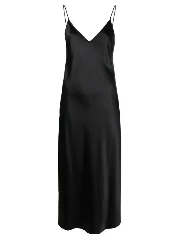 JOSEPH Clea Silk Satin Dress - Black