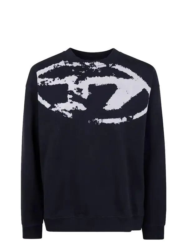 DIESEL® S-boxt-n5 Round Neck Sweatshirt - Black