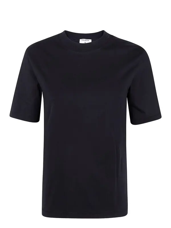 Filippa K Mock Neck Tee - Black