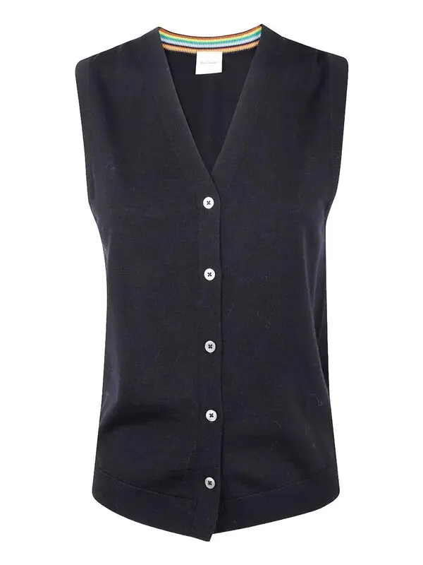 Paul Smith Knitted Waistcoat - Black