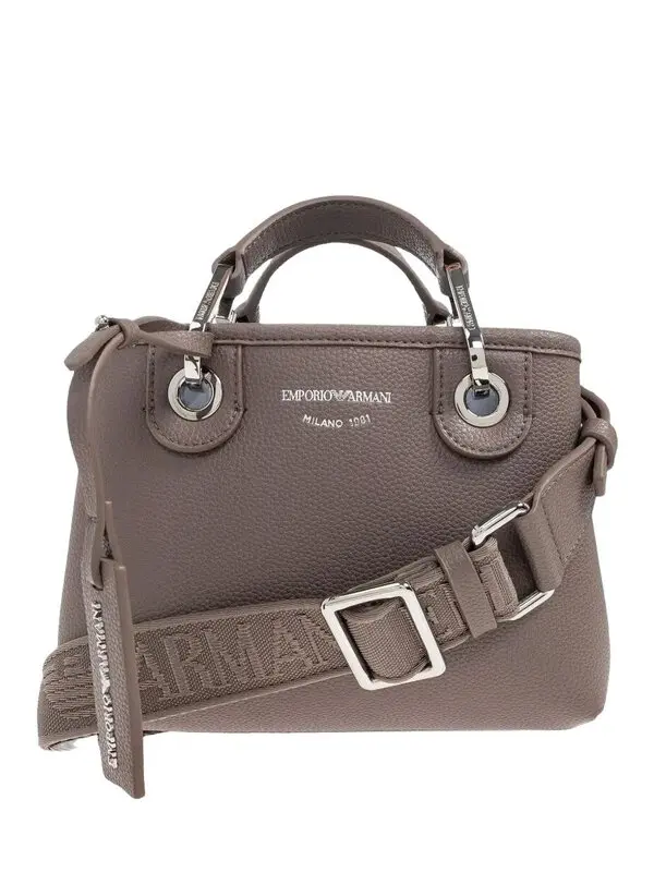 Emporio Armani Xs Shopping Simil Deer Satchel - Brown
