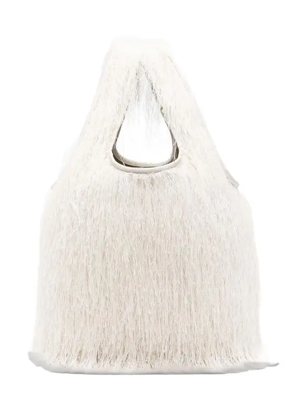 Dries Van Noten Bw252 March171" Fringed Satchel - White