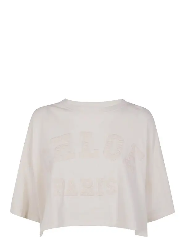 Chloé Oversized Cropped Top - White