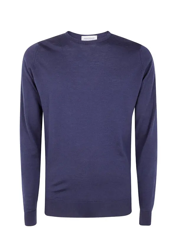 John Smedley Lundy Round Neck Pullover - Blue