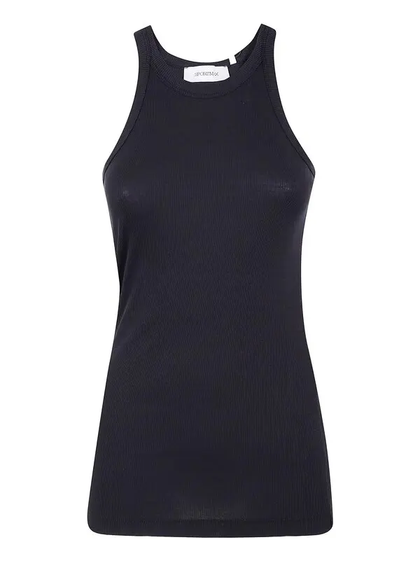 Max Mara Silk Cotton Tank Top - Black