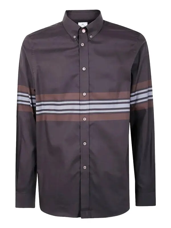 Paul Smith Ls Regular Fit Shirt Bd Col - Black