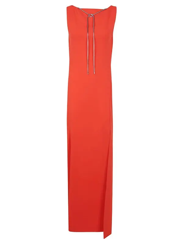 Max Mara Creso Silk Maxi Dress - Red