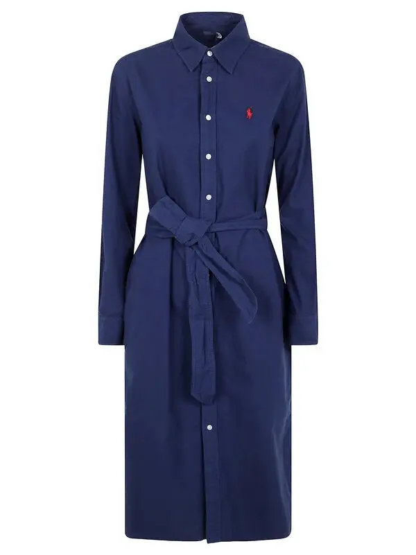 Polo Ralph Lauren Cory Long Sleeve Shirt Dress - Blue