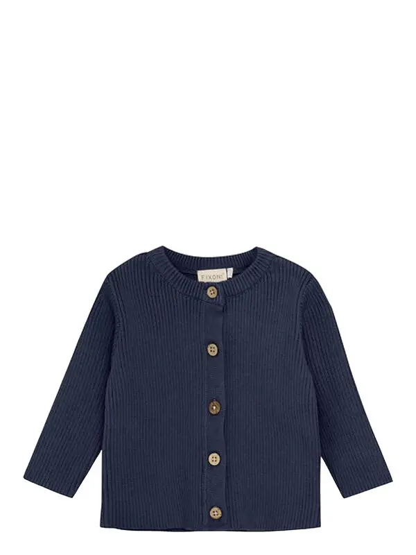 FIXONI Knitted Cardigan - Blue