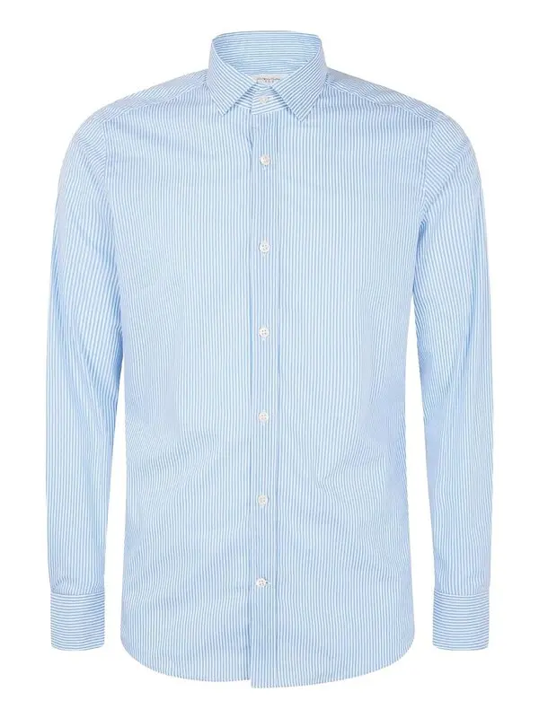 TINTORIA MATTEI 954 Thin Stripes Shirt - Blue