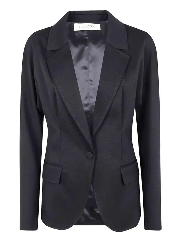 LANVIN Single-breasted Tailored Jacket - Black
