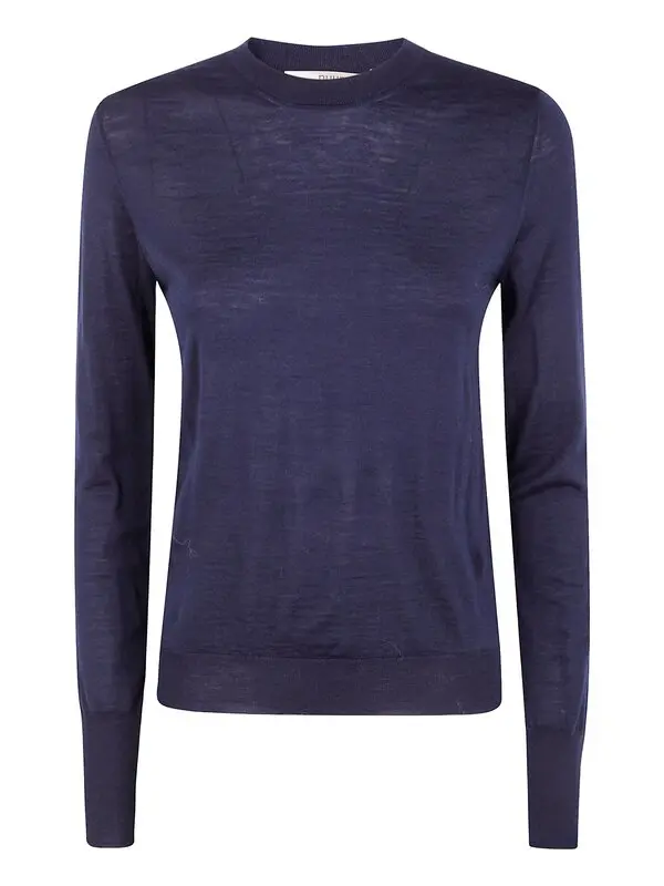 NUUR Round Neck Merino Wool Sweater - Blue
