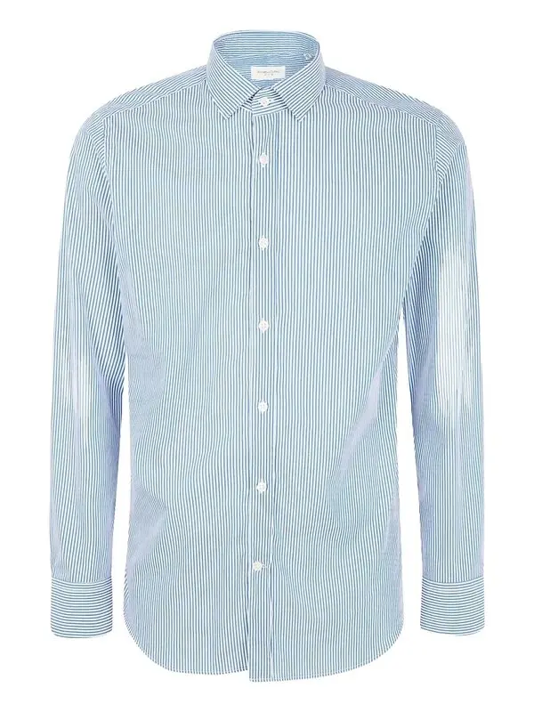 TINTORIA MATTEI 954 Thin Stripes Shirt - Blue