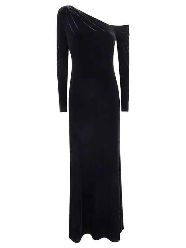 Ralph Lauren Cateema Long Sleeve Gown - Black