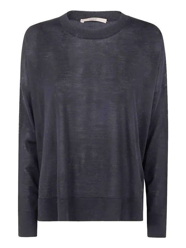 NUUR Round Neck Sweater - Black