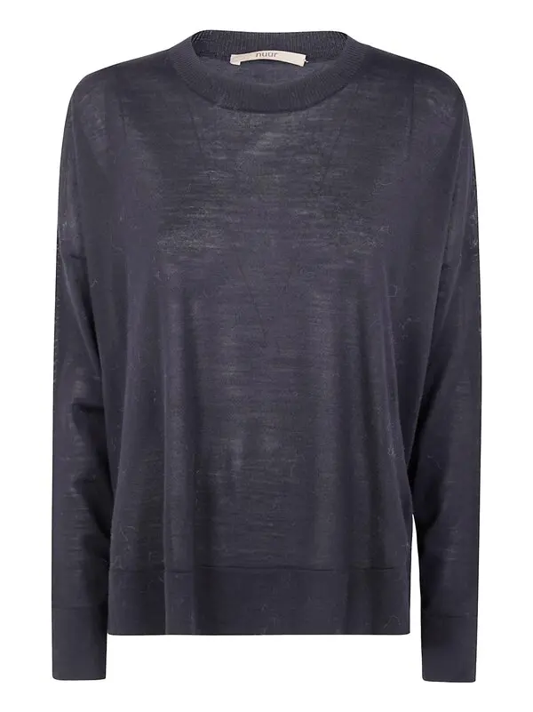 NUUR Round Neck Sweater - Black