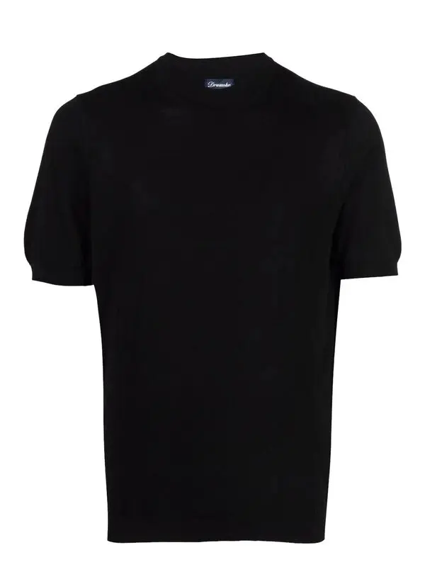 DRUMOHR Short Sleeves Turtle Neck T-shirt - Black