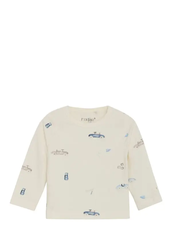 FIXONI Printed Long Sleeve T-shirt - Blue