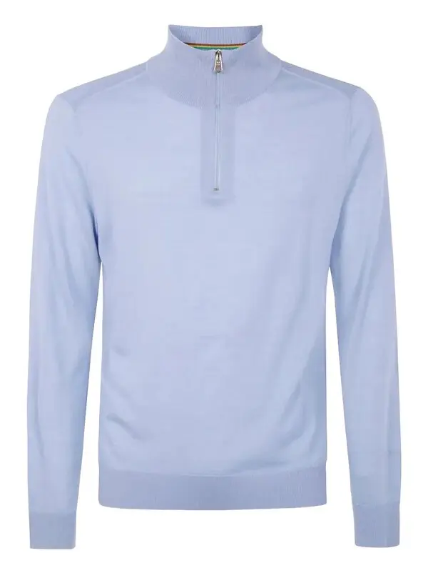 Paul Smith Sweater Zip Neck - Blue